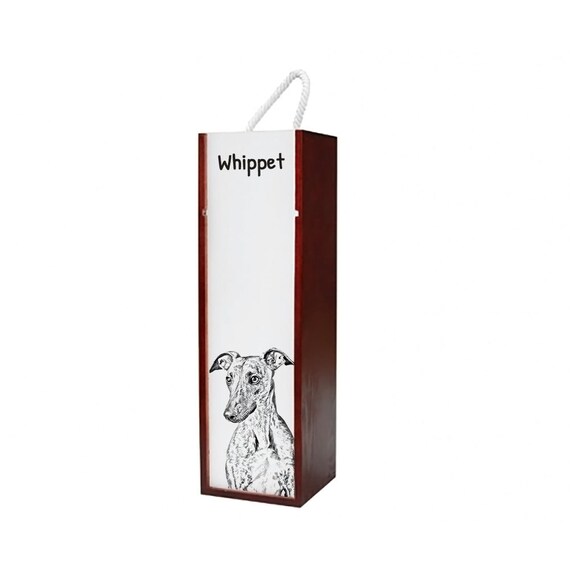 Whippet Wine Box With an Image of a Dog. | Etsy