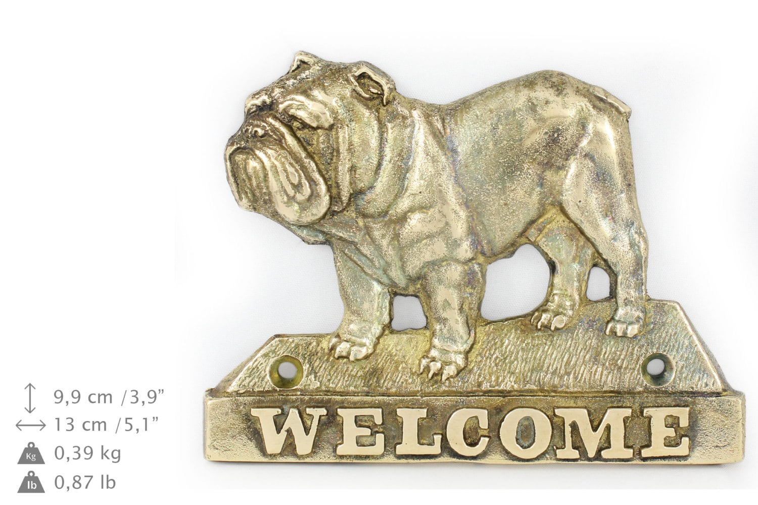 Bulldog Dog Welcome Hanging Decoration Limited Edition - Etsy