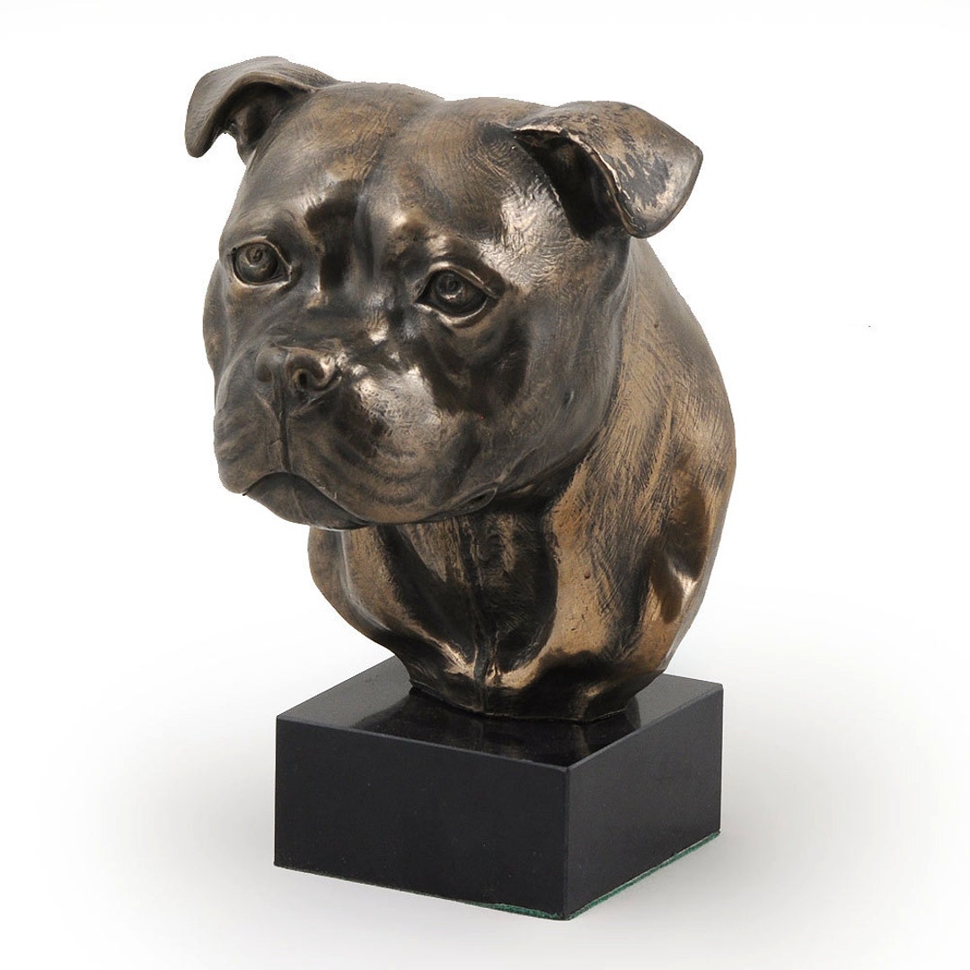Staffordshire Bull Terrier, Dog Marble Statue, Limited Edition, Artdog ...