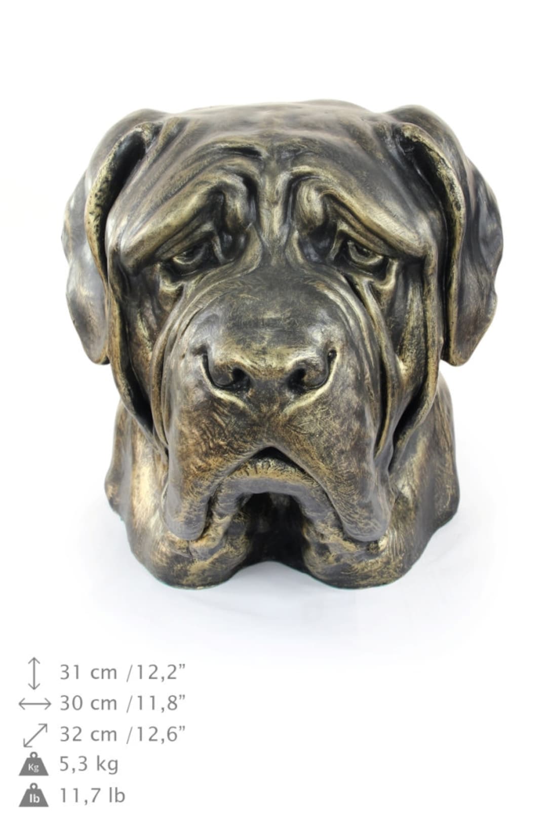 English Mastiff, Dog Big Head Statue, Limited Edition, Artdog - Etsy