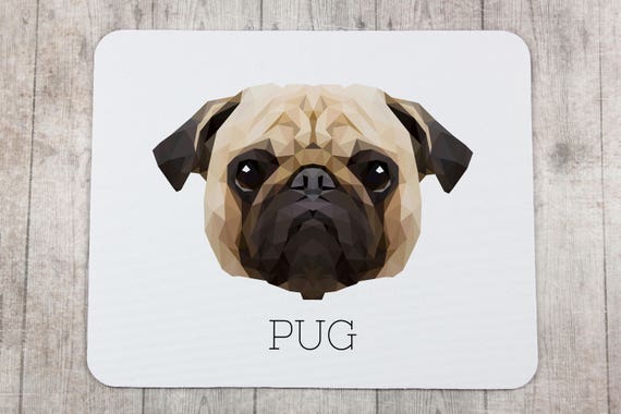 A Computer Mouse Pad With a Pug Dog. A New Collection With the | Etsy