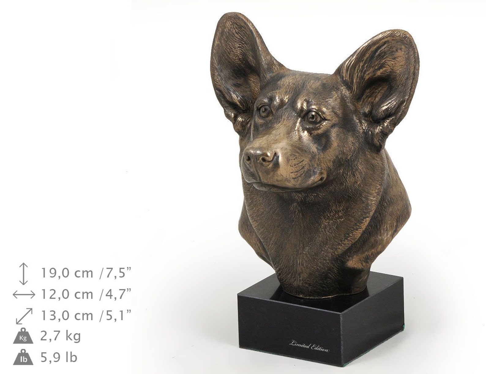 Corgi Pembroke, Dog Marble Statue, Limited Edition, Artdog. Made of ...