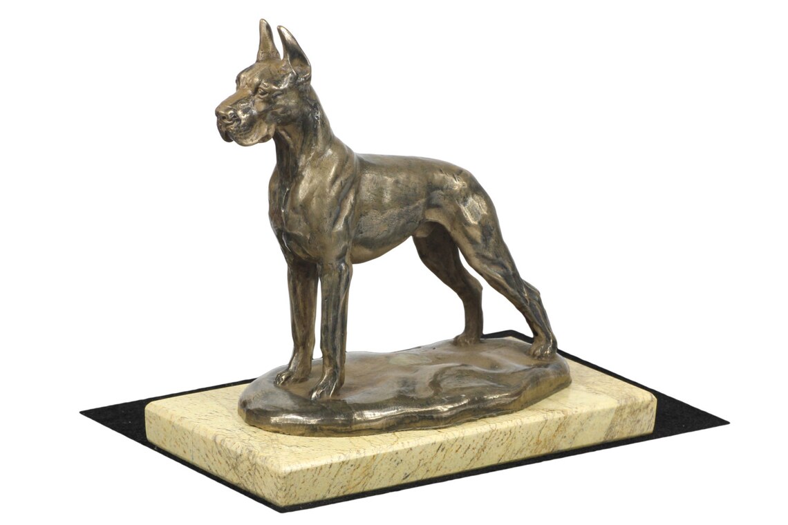 Great Dane Dog Sand Marble Base Statue Limited Edition - Etsy