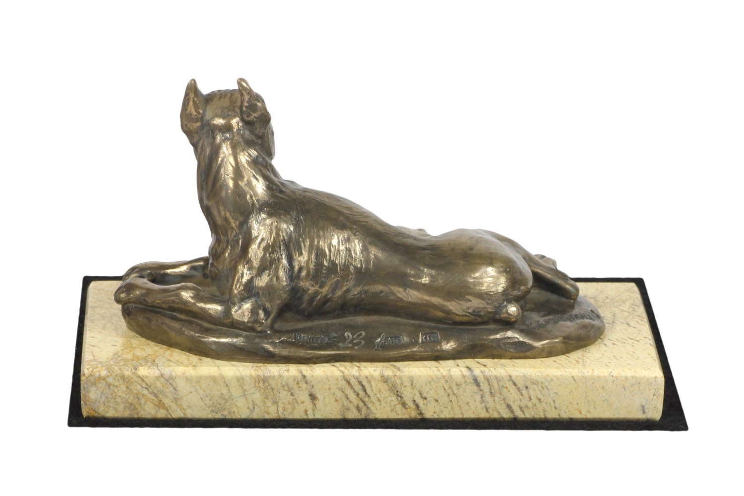 Boxer Dog Sand Marble Base Statue Limited Edition Artdog. | Etsy