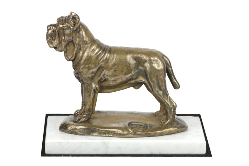 Neapolitan Mastiff, Dog White Marble Base Statue, Limited Edition ...