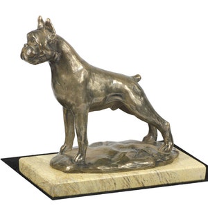 Boxer , Dog Sand Marble Base Statue, Limited Edition, Artdog. Made of ...