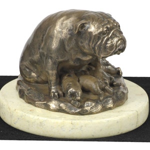 Bulldog English Bulldog Dog Sand Marble Base Statue - Etsy