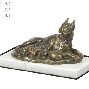 Boxer, Dog White Marble Base Statue, Limited Edition, Artdog. Made of ...