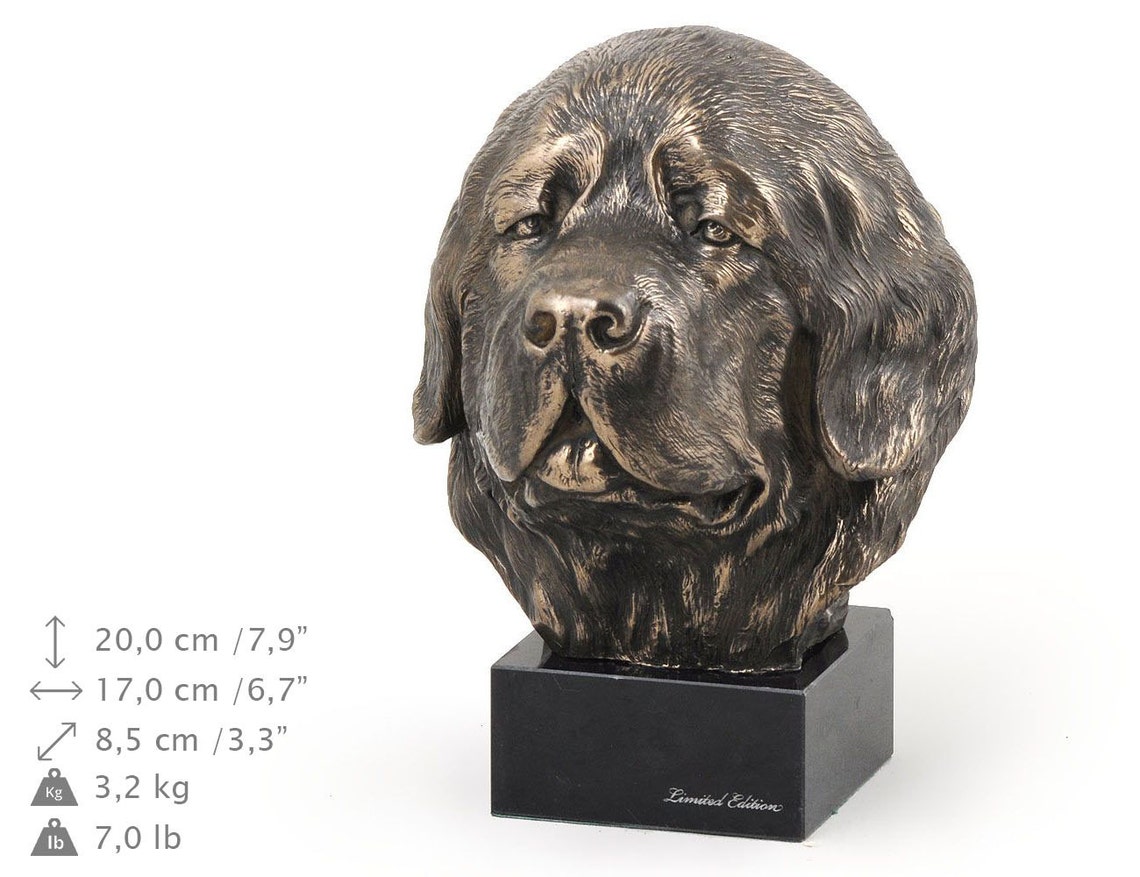 Newfoundland, Dog Marble Statue, Limited Edition, Artdog. Made of Cold ...