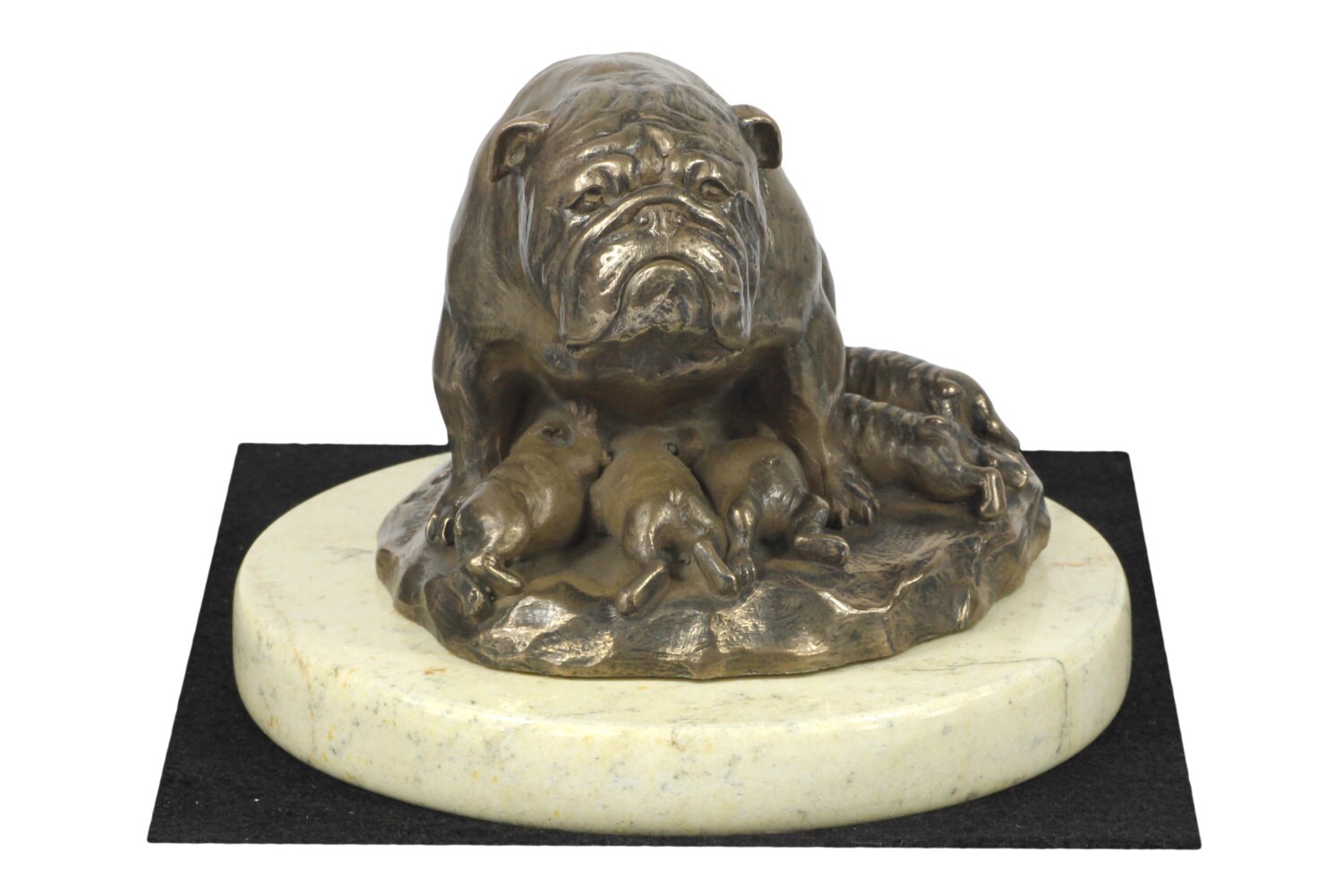 Bulldog English Bulldog Dog Sand Marble Base Statue | Etsy