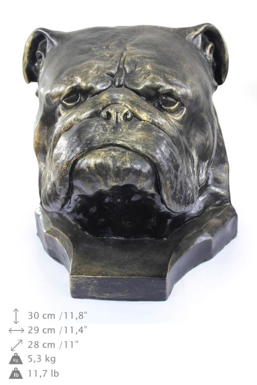 Urn for Dog Ashes - Bulldog, English Bulldog Statue. Artdog Collection ...