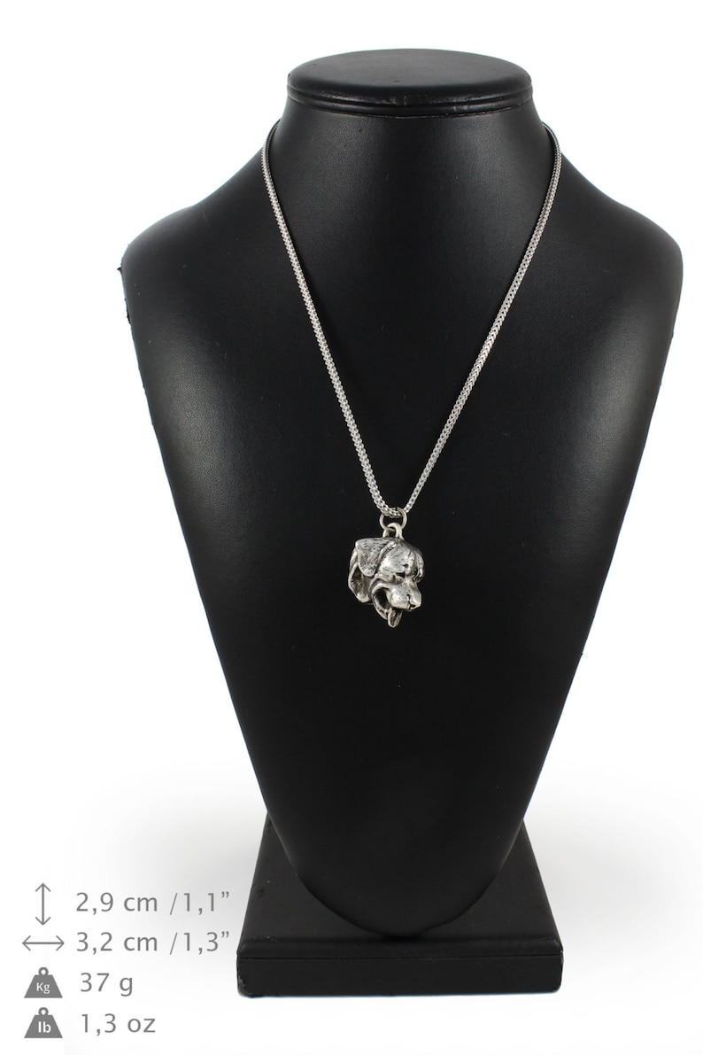 NEW Rottweiler tongue dog necklace silver chain 925 | Etsy