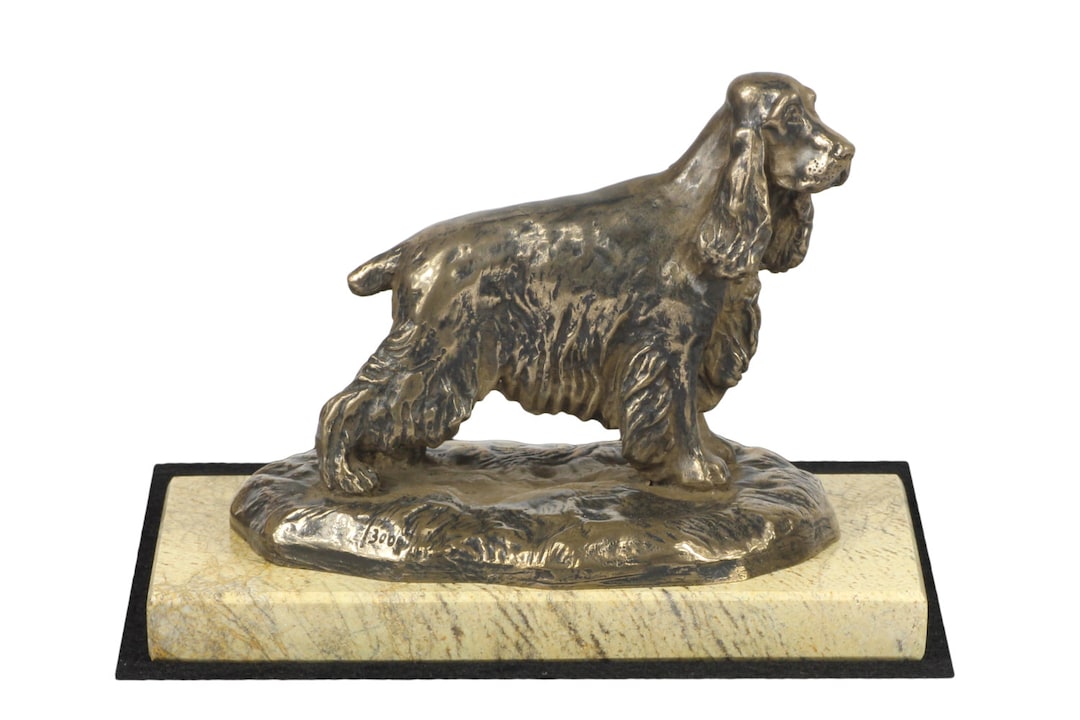 English Cocker Spaniel , Dog Sand Marble Base Statue, Limited Edition ...