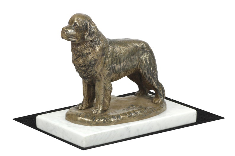 Newfoundland, Dog White Marble Base Statue, Limited Edition, Artdog ...