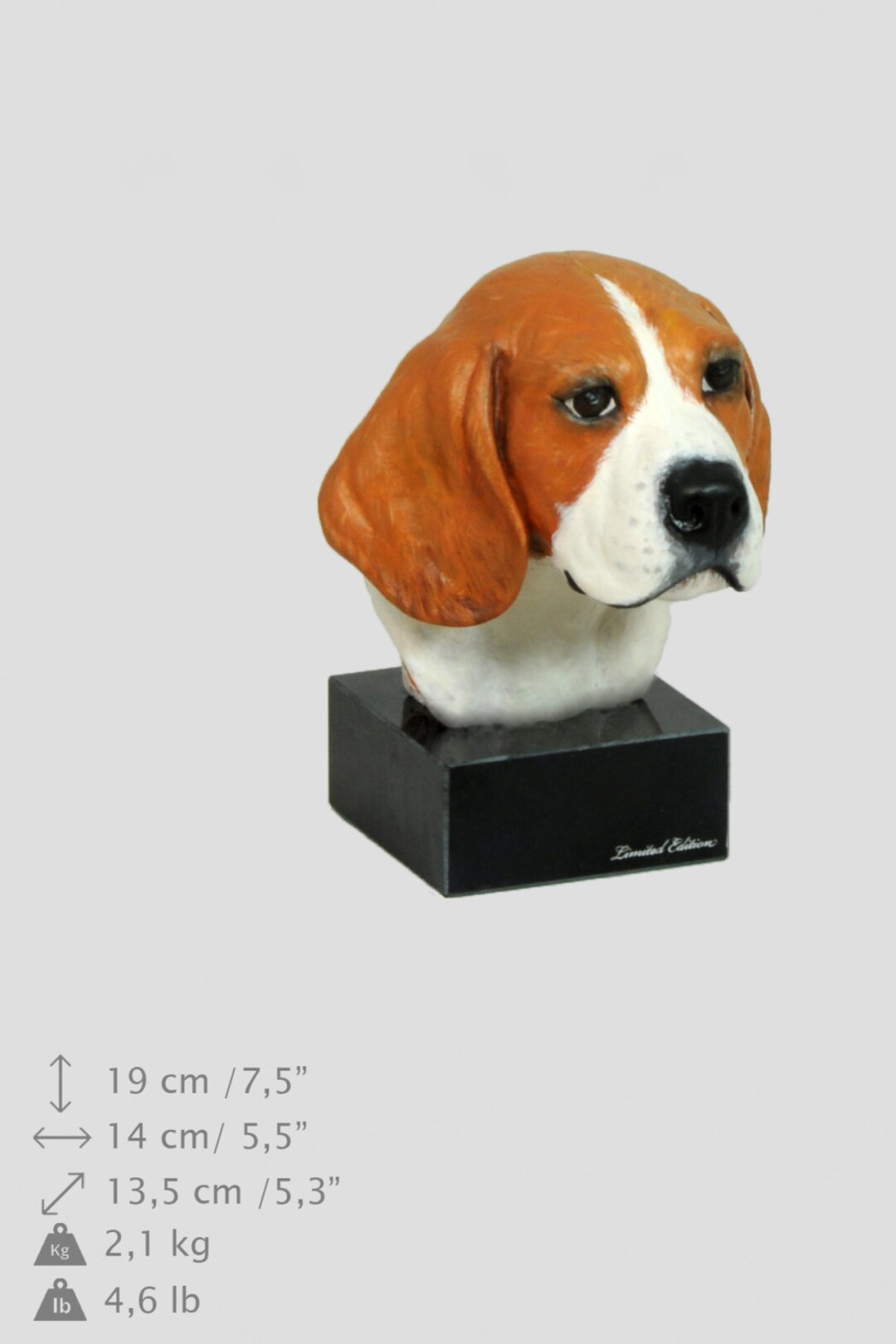 Beagle, Dog Marble Statue, Painted, Limited Edition, Make Your Own ...