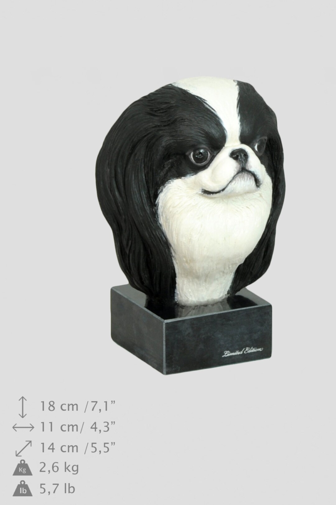 Japanese Chin, Dog Marble Statue, Painted, Limited Edition, Make Your ...
