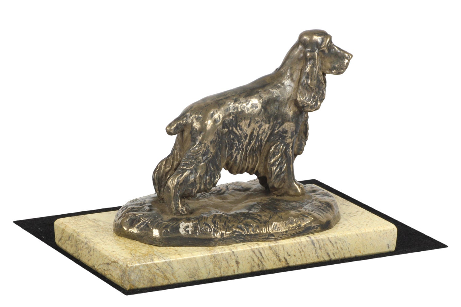 English Cocker Spaniel , Dog Sand Marble Base Statue, Limited Edition ...