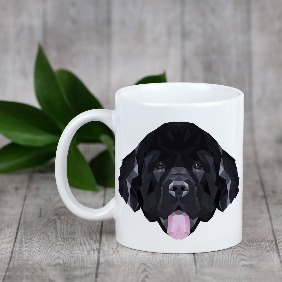 Enjoying a Cup With My Pup Newfoundland- a Mug With a Geometric Dog ...