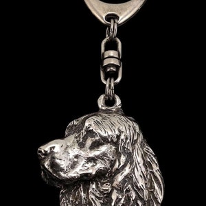 NEW, Springer Spaniel, Dog Keyring, Necklace and Clipring in Casket ...