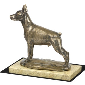 Dobermann , Dog Sand Marble Base Statue, Limited Edition, Artdog. Made ...