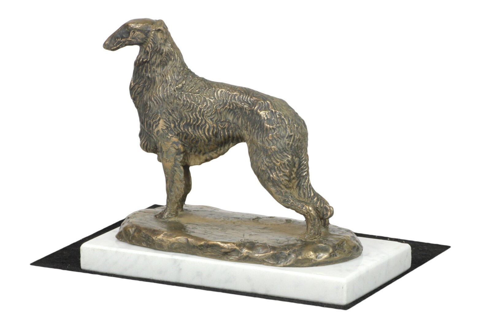 Borzoi Russian Wolfhound Dog White Marble Base Statue - Etsy