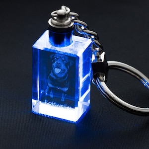 Rottweiler, Dog Crystal Keyring, Keychain, High Quality, Exceptional ...