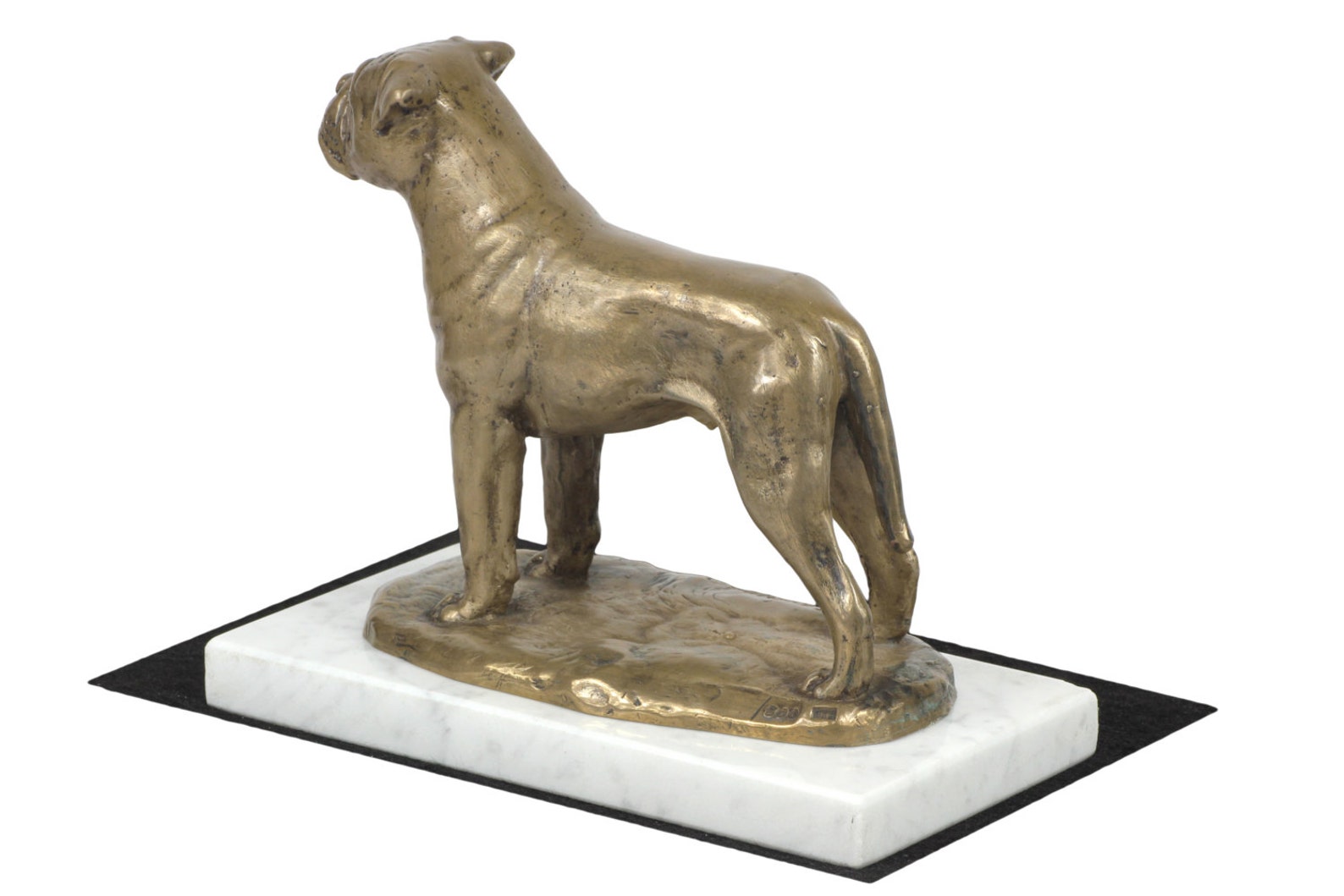 Bullmastiff, Dog White Marble Base Statue, Limited Edition, Artdog ...