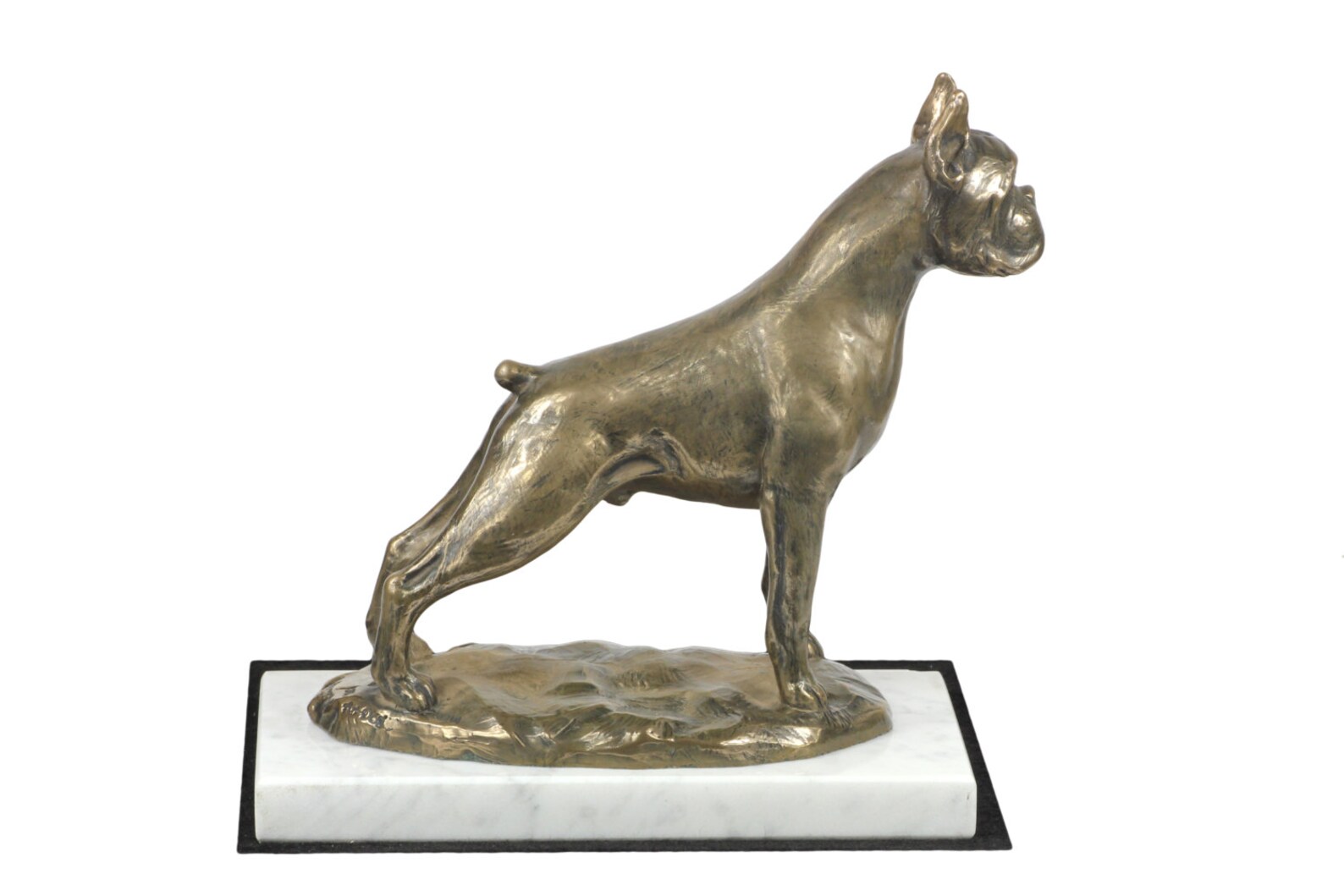 Boxer Dog White Marble Base Statue Limited Edition Artdog. | Etsy