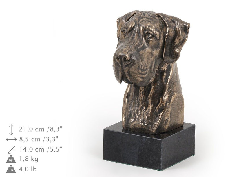 Great Dane uncropped Dog Marble Statue Limited Edition - Etsy UK