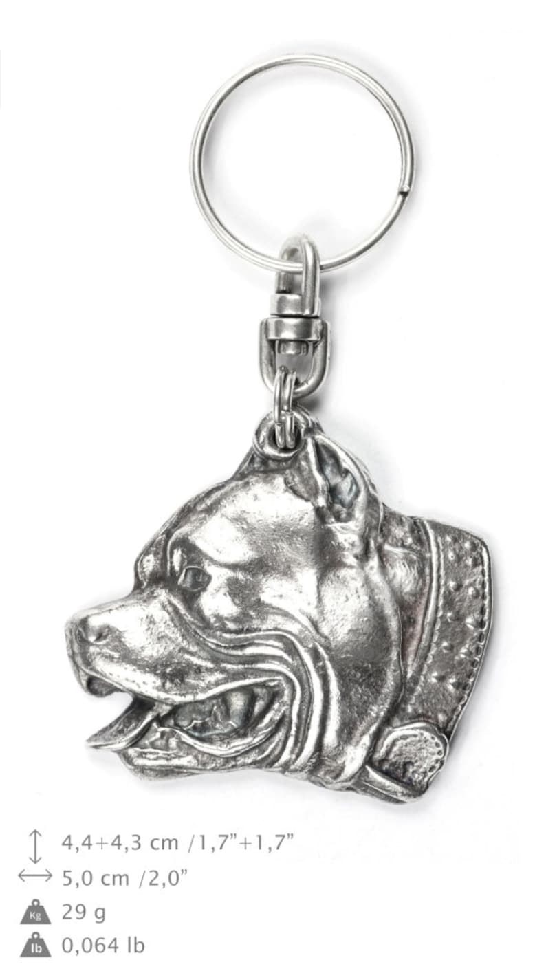 NEW, Pit Bull, Dog Keyring, Key Holder, Limited Edition, Artdog . Dog ...