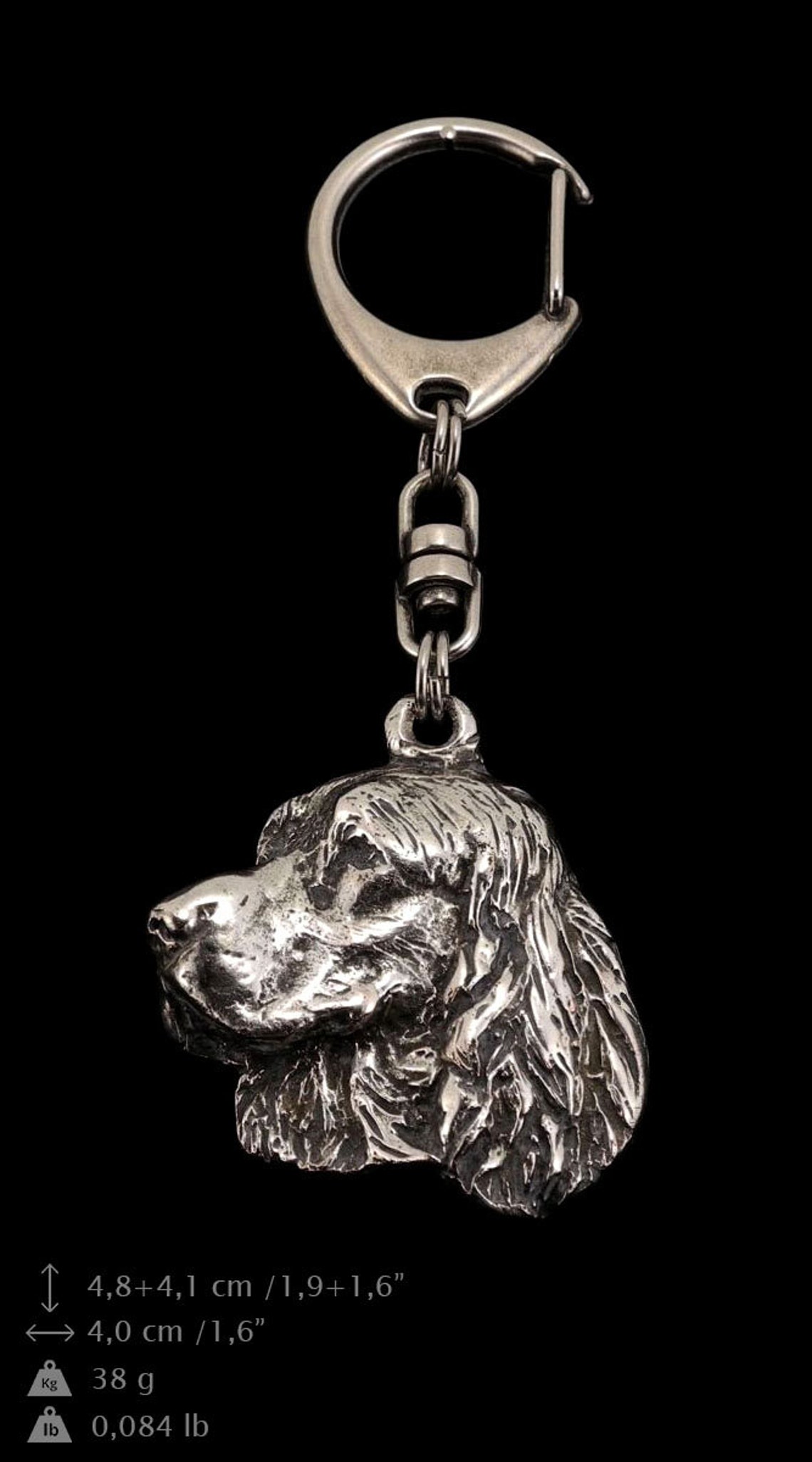 NEW Springer Spaniel Dog Keyring Necklace and Clipring in - Etsy