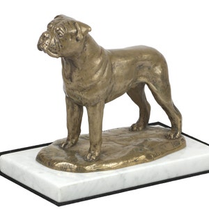 Bullmastiff, Dog White Marble Base Statue, Limited Edition, Artdog ...