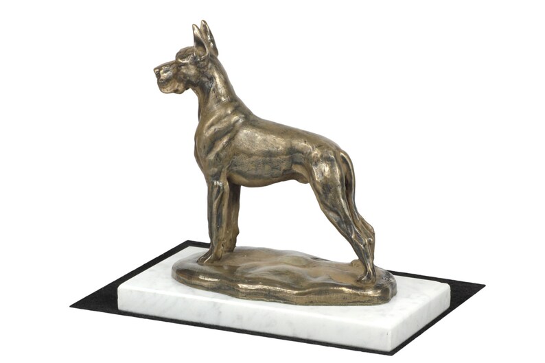 Great Dane Dog White Marble Base Statue Limited Edition - Etsy