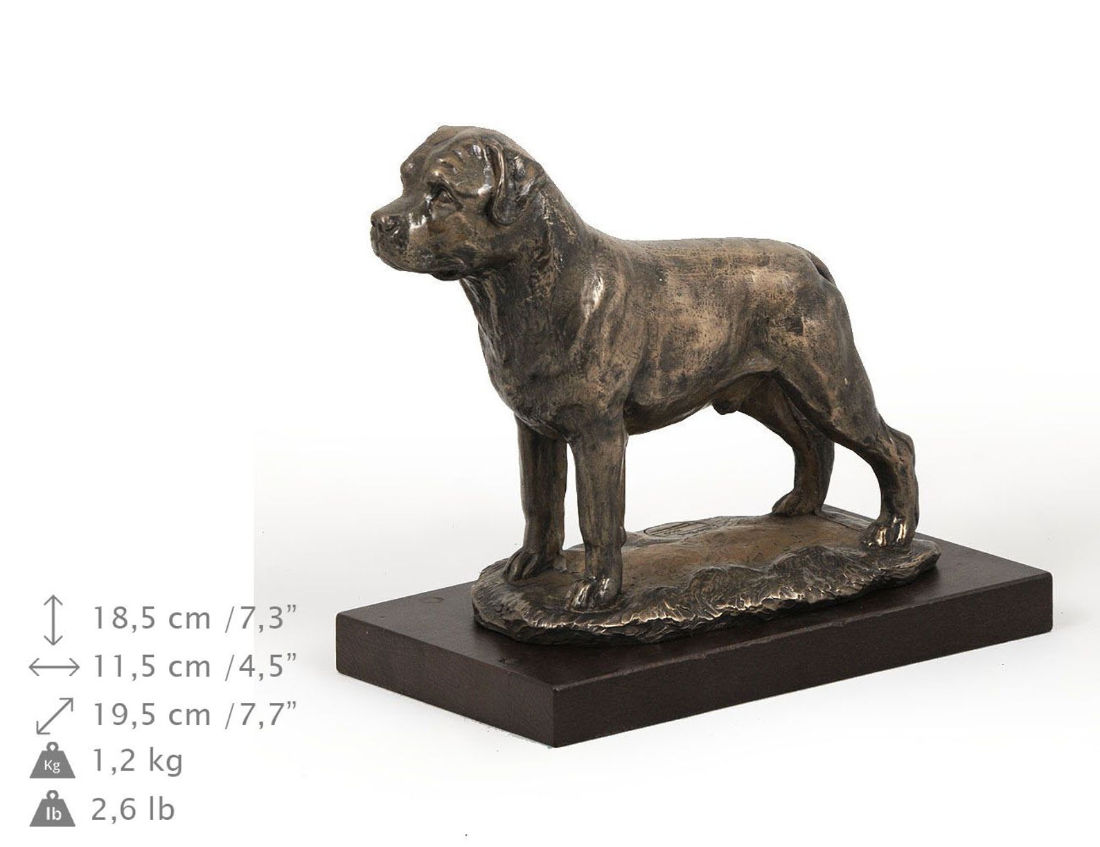 Rottweiler, Dog Wooden Base Statue, Limited Edition, Artdog - Etsy