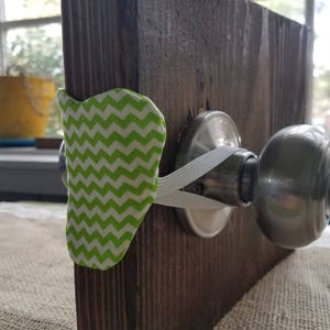 Nursery Door Muffler Lime Green Chevron | Etsy