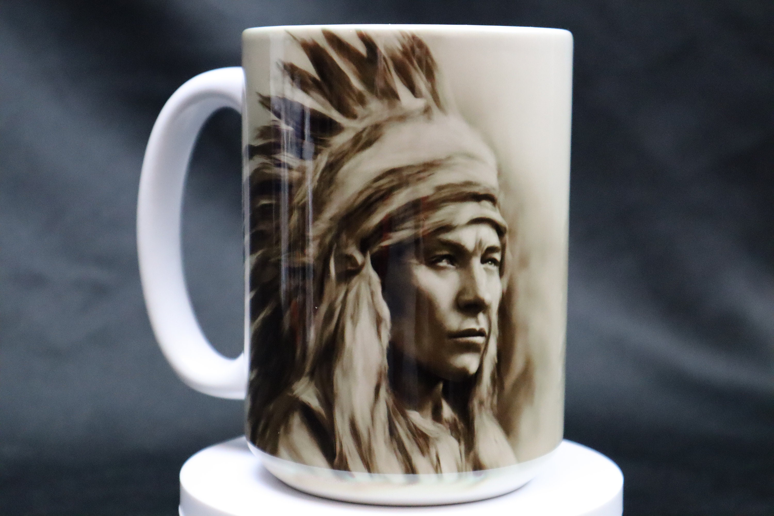 Native American Indian Coffee Mug Coffee Cup 15oz With Beautiful ...