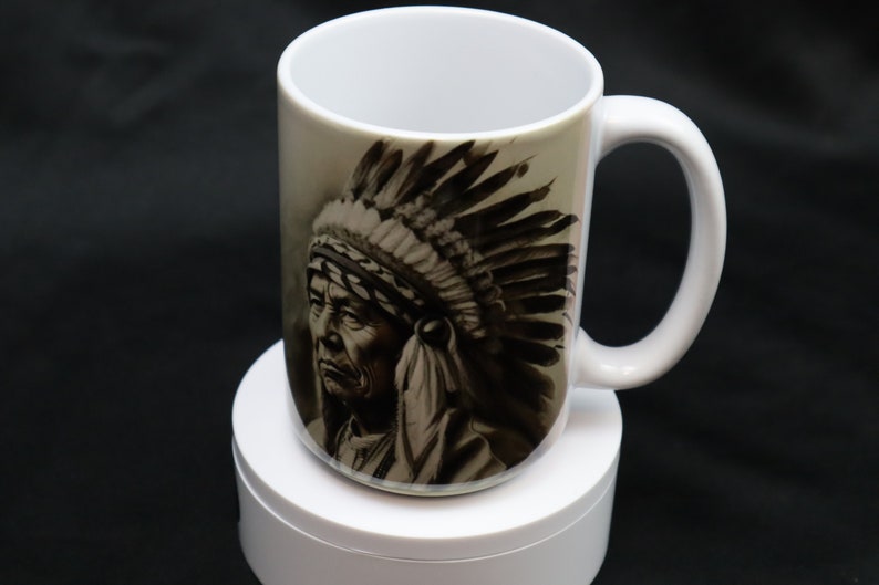 Native American Indian Coffee Mug Coffee Cup 15oz With Beautiful ...