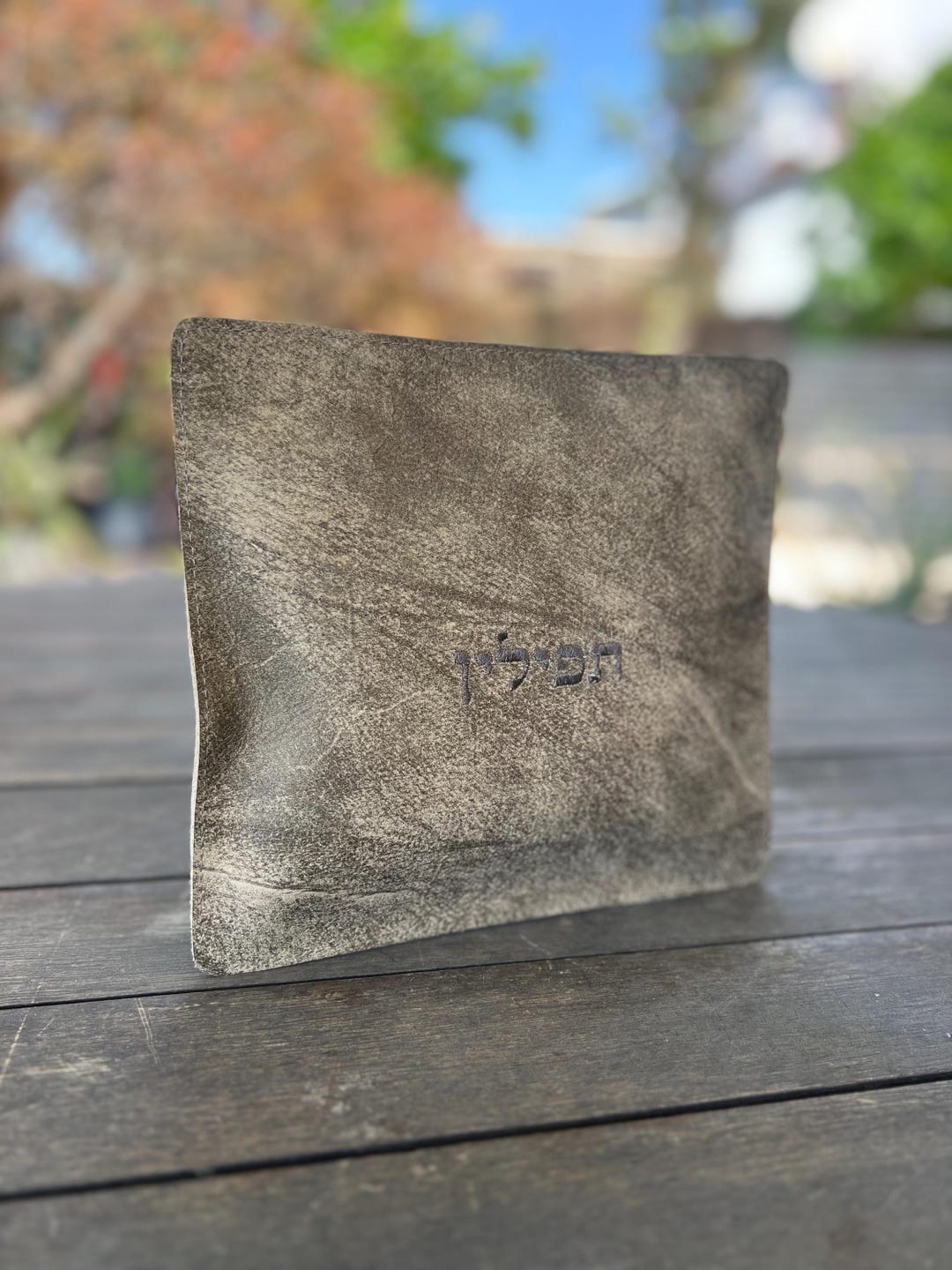 Personalized Leather Tallit & Tefillin Set – Handmade Bar Mitzvah or ...