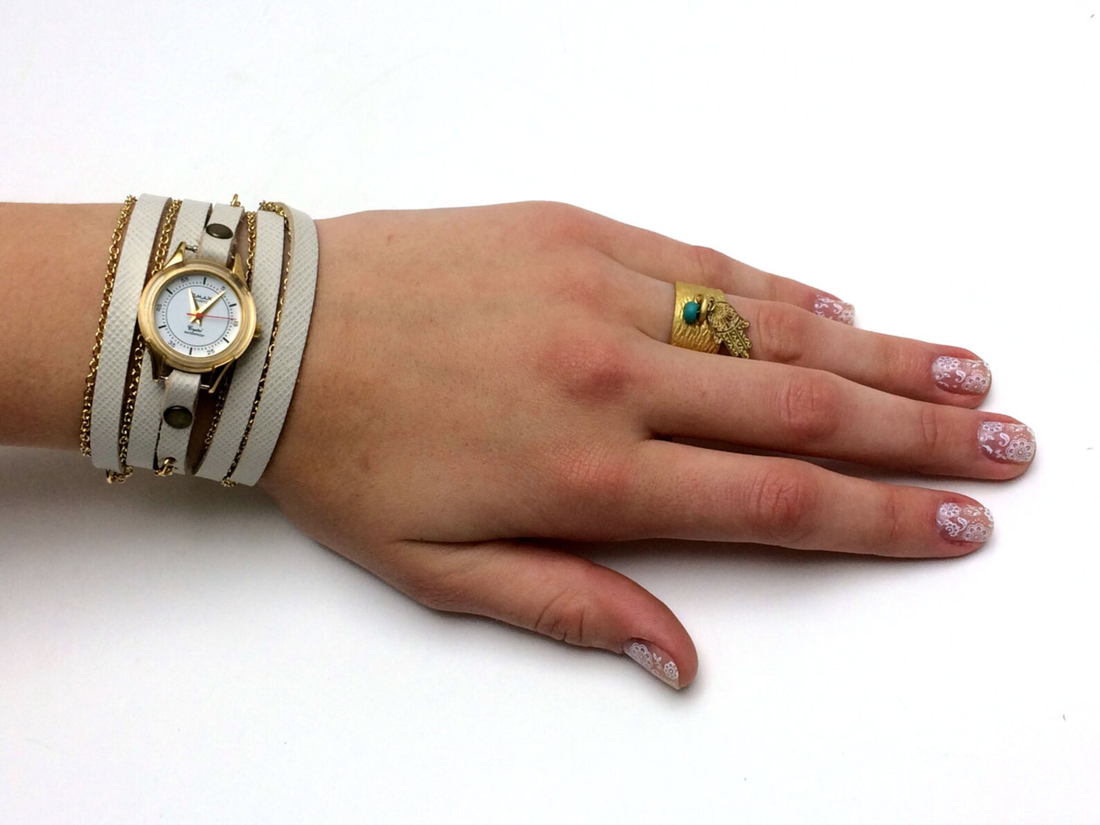 Cream Tone Wrap Watch-women Watches-watches-wrap Watch-unique Women ...