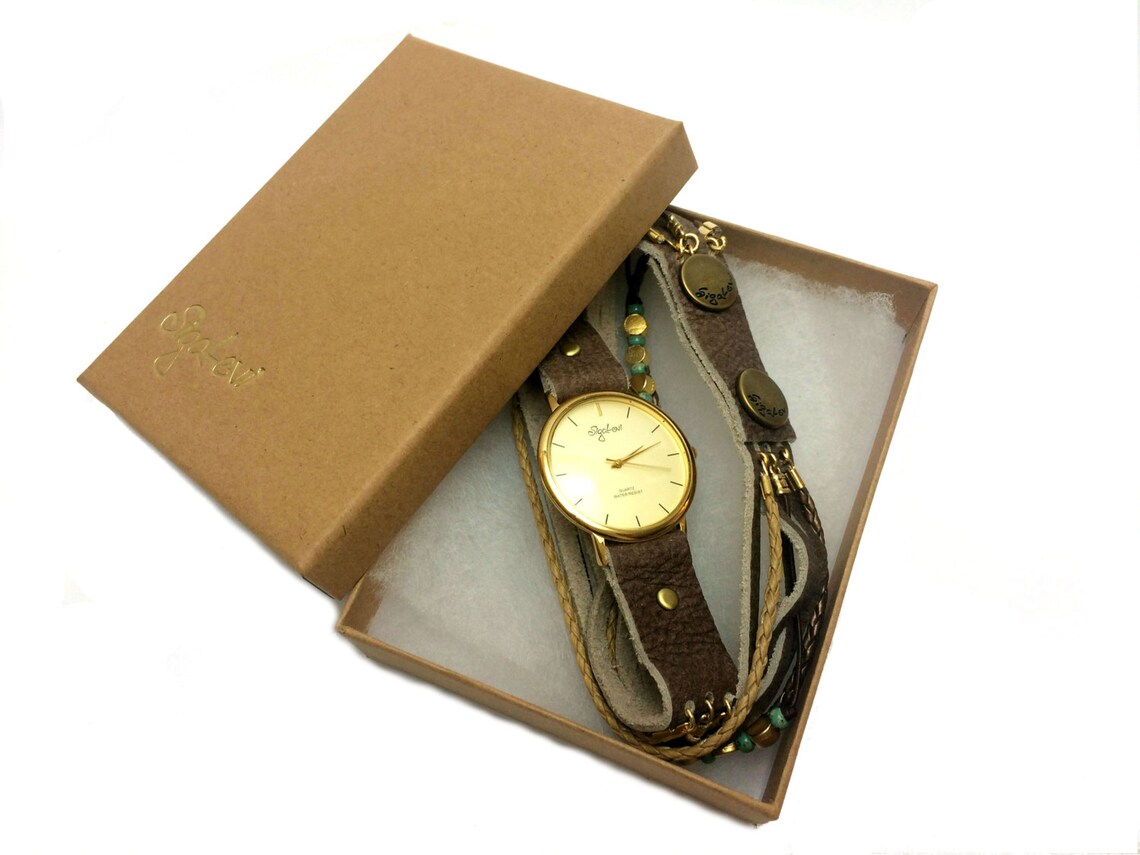 Wrap Leather Watch-woman Watch in Brown Colors-women Watches-wrap Watch ...