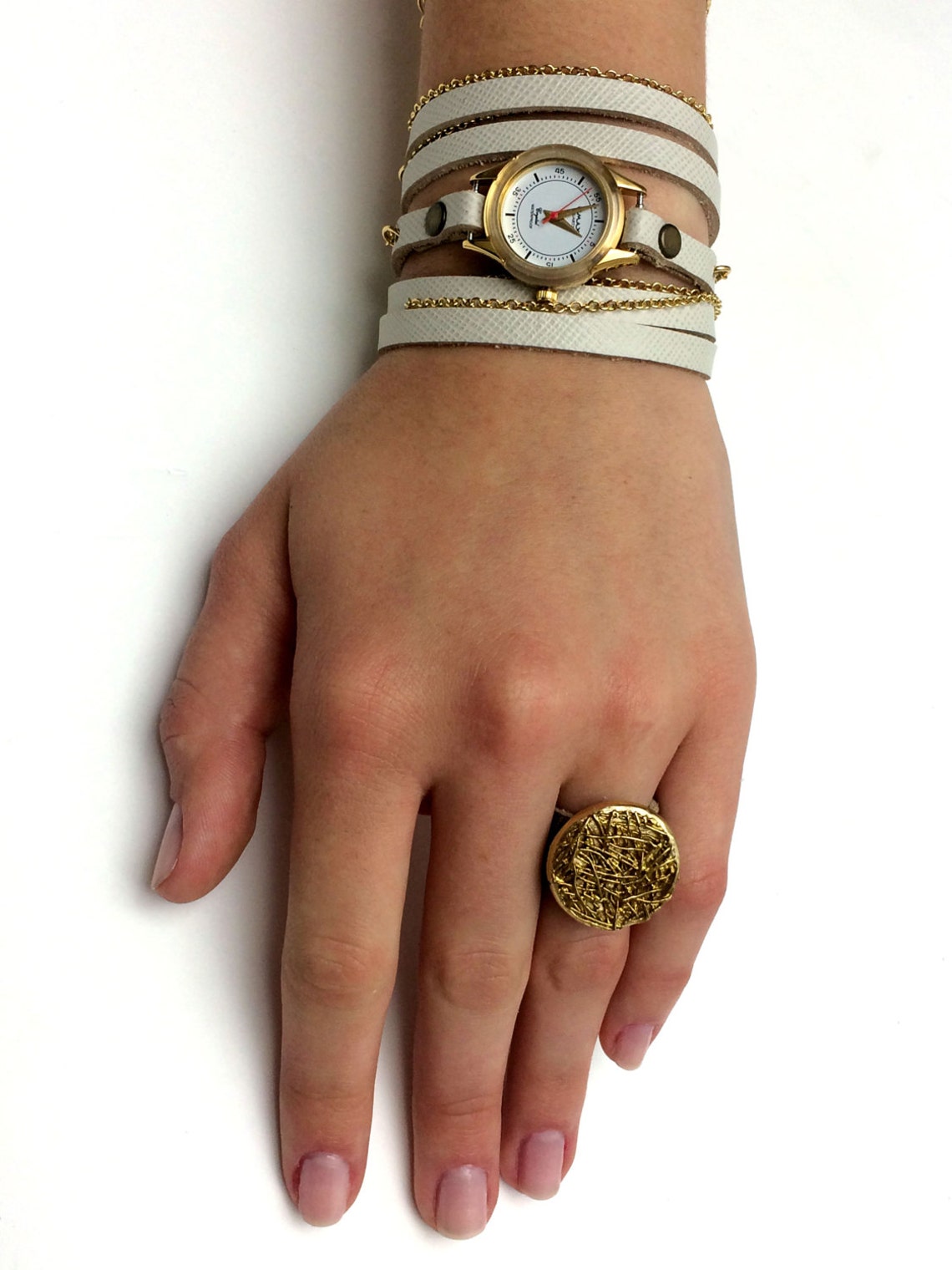 Cream Tone Wrap Watch-women Watches-watches-wrap Watch-unique - Etsy