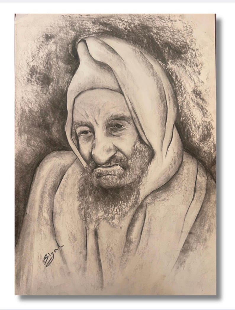 Portrait du rabbin Baba Sali | Impression d'art | Art mural juif - Etsy ...