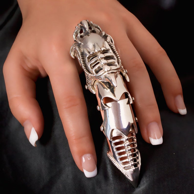Huge Armour Ring Solid 925 Sterling Silver Armor Ring - Etsy