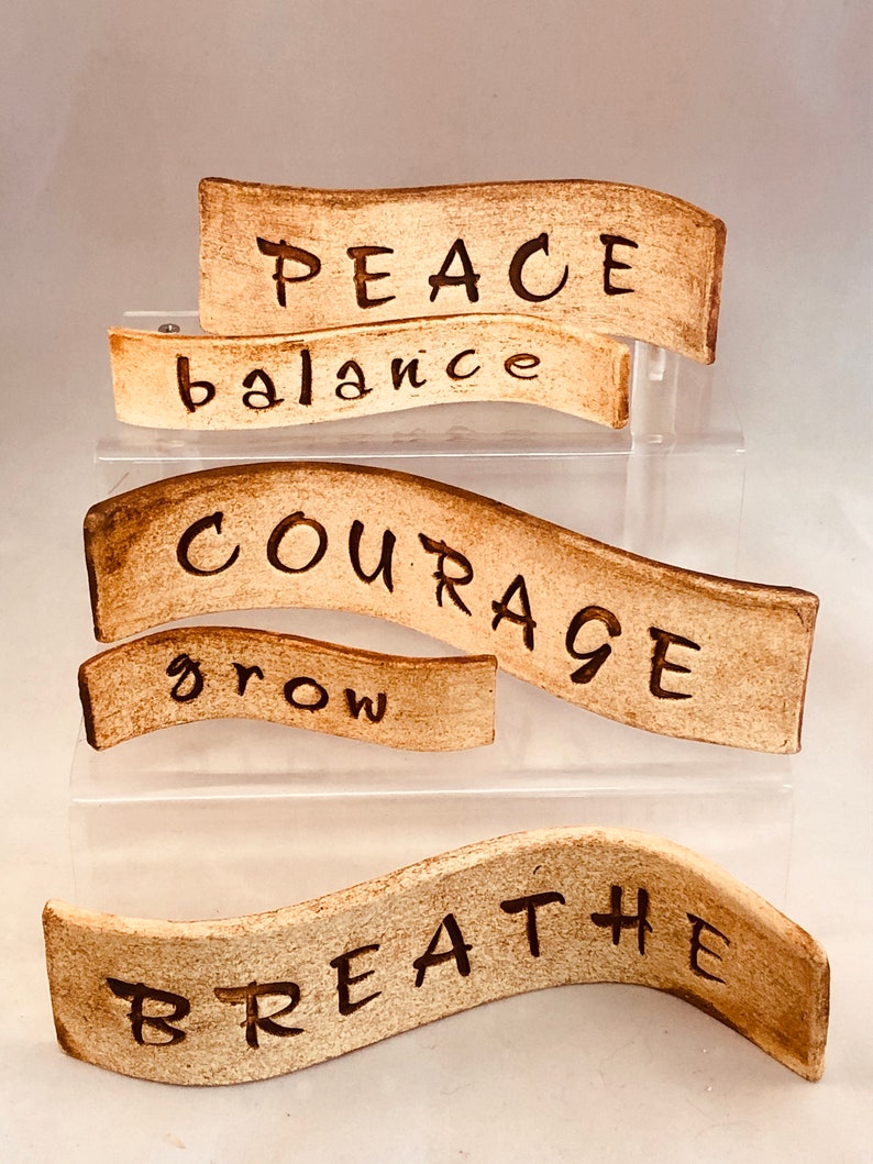 Ceramic Word Desk Signs Small Size - Etsy