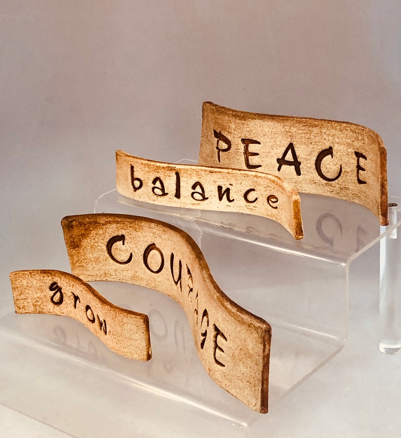 Ceramic Word Desk Signs Small Size - Etsy