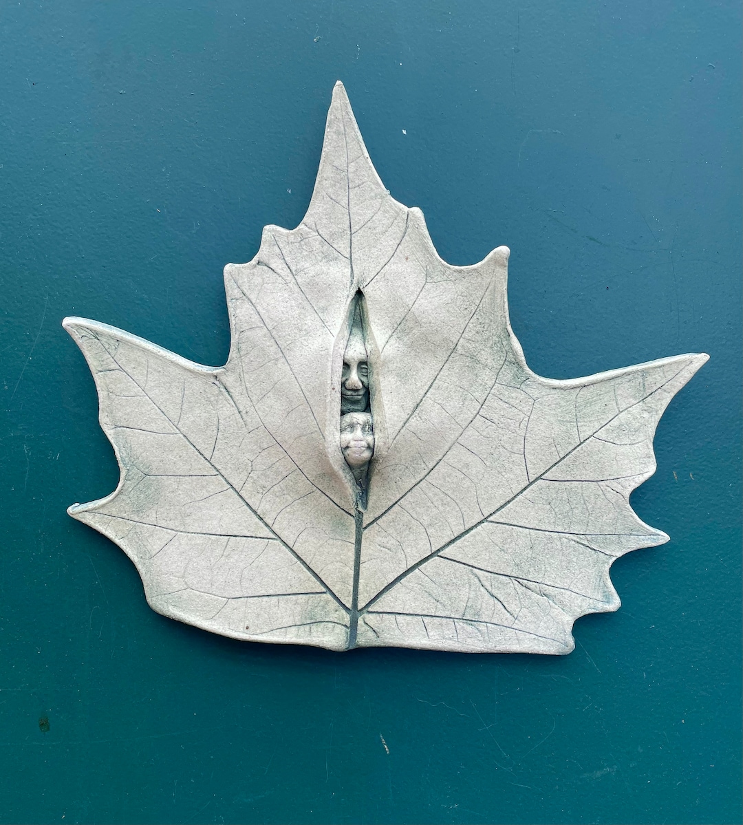 Double Spirit Leaf Plaque - Etsy
