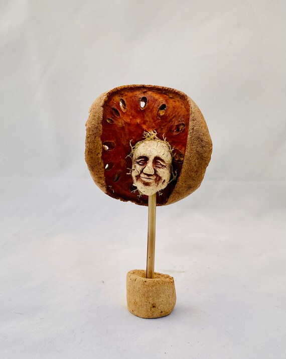 Ceramic and Seedpod Forest Creature Sculpture - Etsy