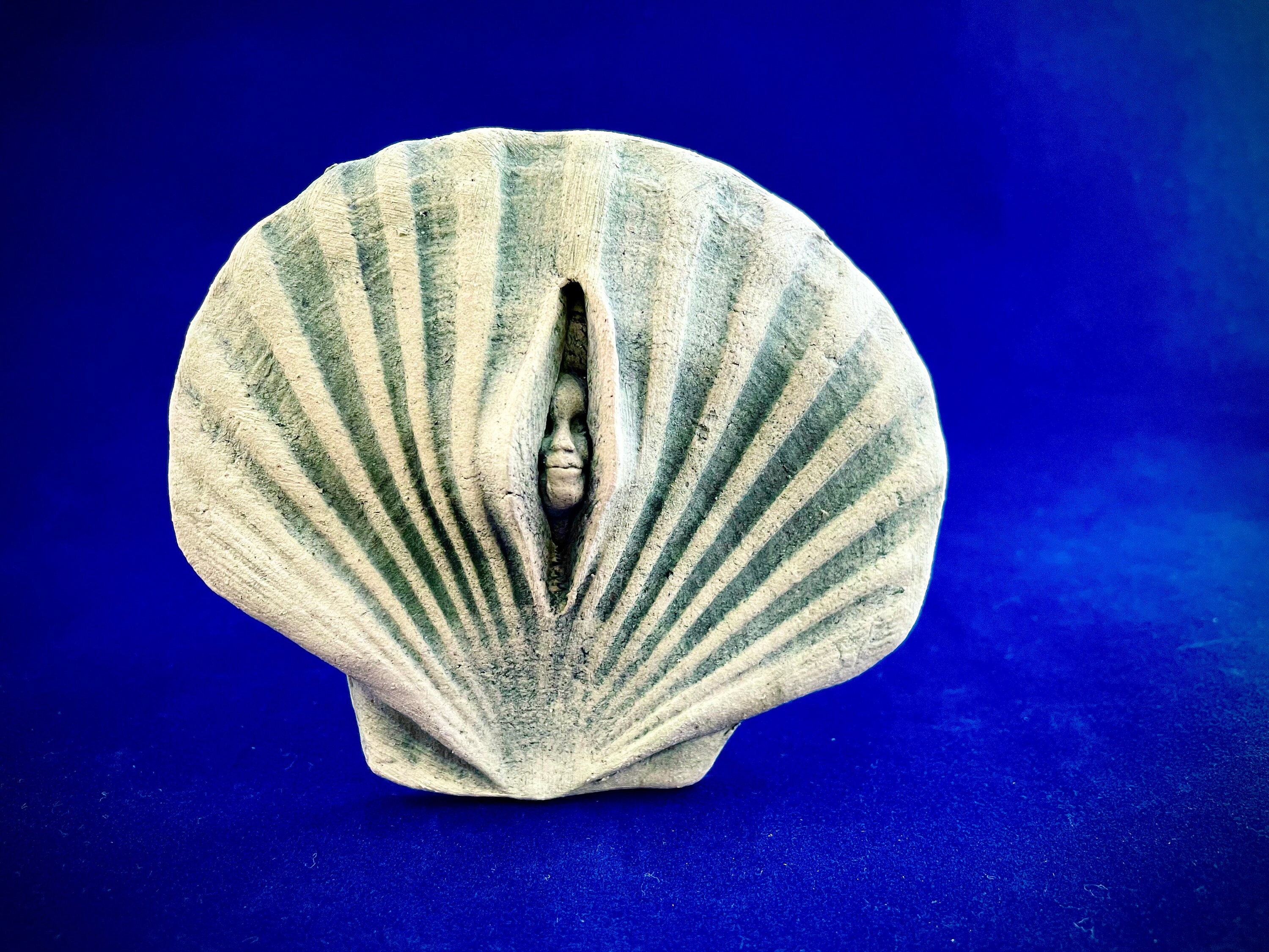 Stoneware Shell Sprite Plaque - Etsy