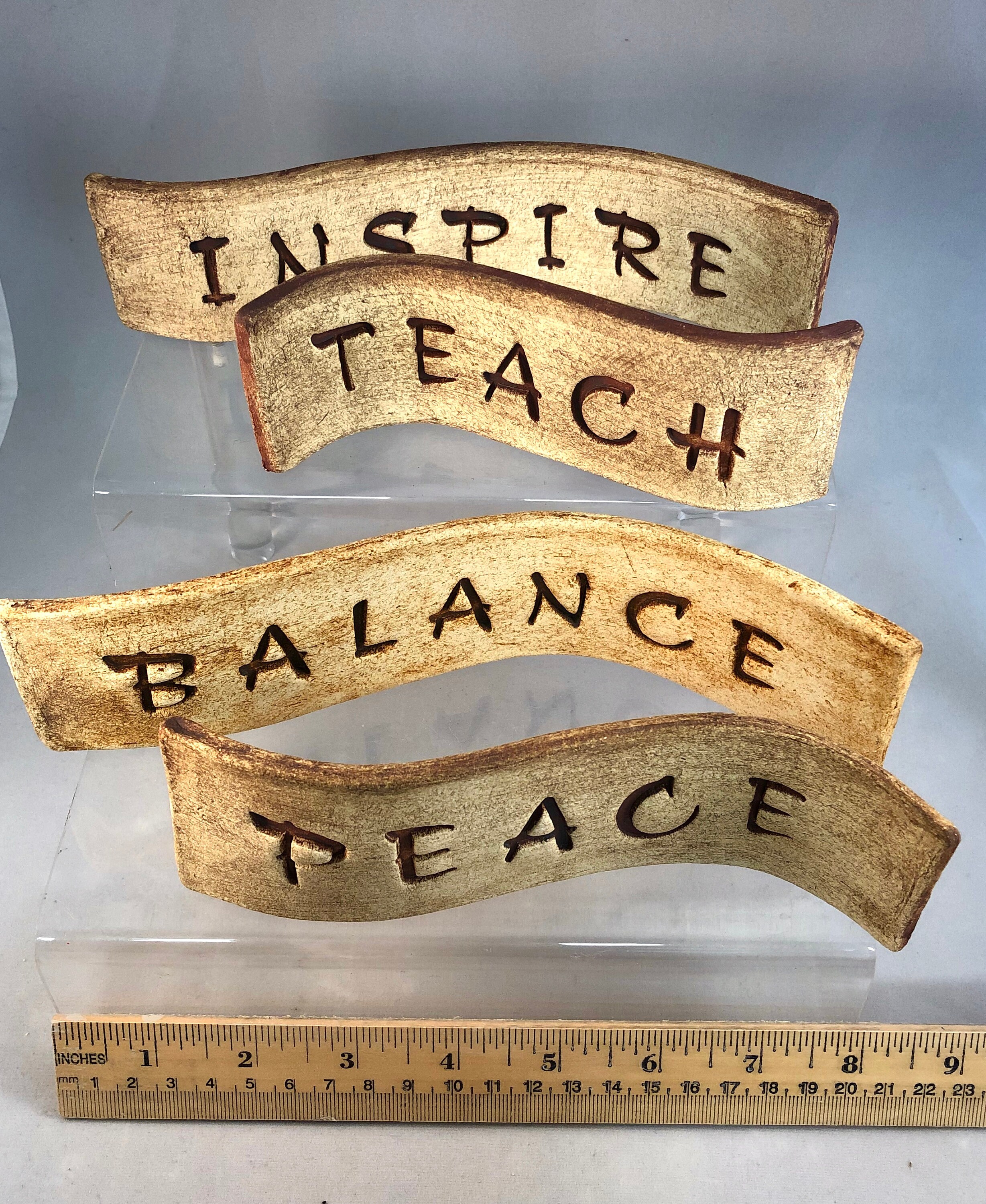 Ceramic Word Desk Signs Large Size | Etsy