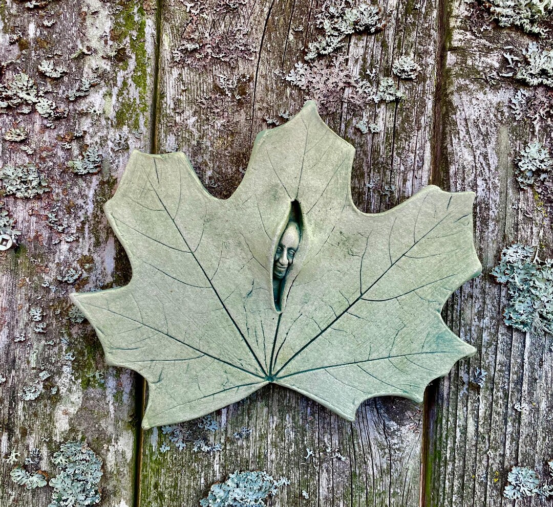 Ceramic Maple Leaf Spirit Plaque - Etsy